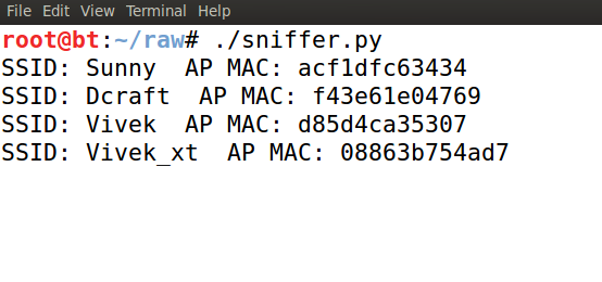 SecurityTube.net Hack of the Day: Wi-Fi SSID Sniffer in 11 Lines of ...