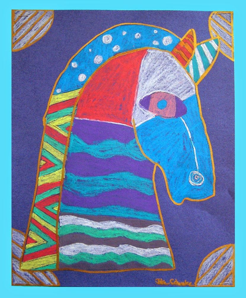 My Adventures In Positive Space: Animal Drawings Inspired by Laurel Burch