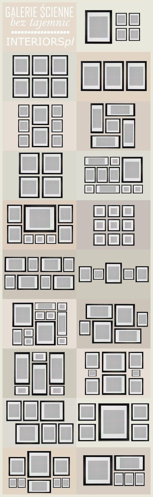 Gallery wall picture frame organization ideas...in case I ever manage