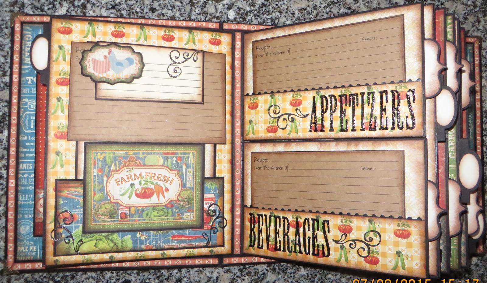 Moshie's Moments: Graphic 45 mini album cook (recipe) book Home Sweet Home