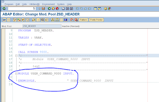 SAP TECH: Module pool programming using SE38