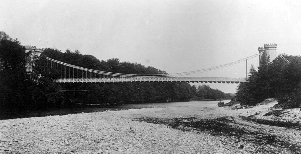 Tour Scotland: Old Photograph Suspension Bridge Forres Scotland