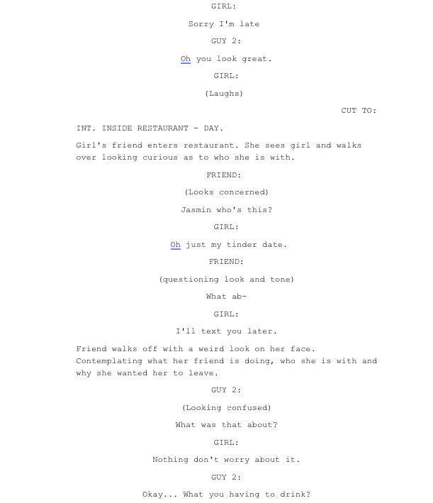 A level Film: Screenplay