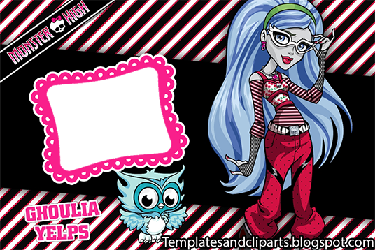 Templates, cliparts and more: Monster High frame