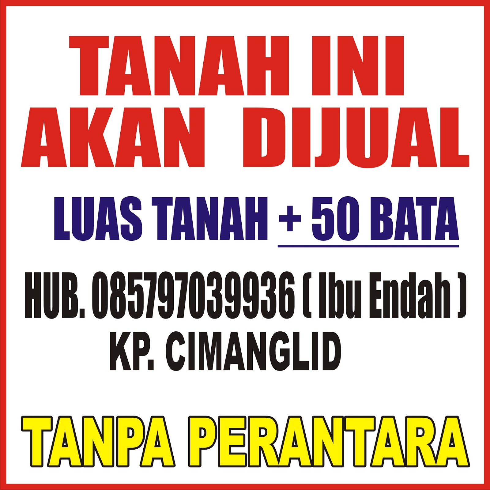 Inspirasi 20+ Contoh Spanduk Jual Tanah