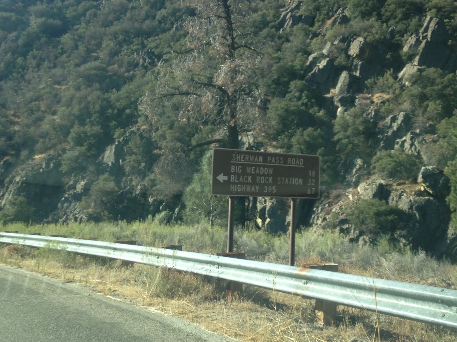 Trans-Sierra Highway Passes; Sherman Pass Road and Signed County Route J41