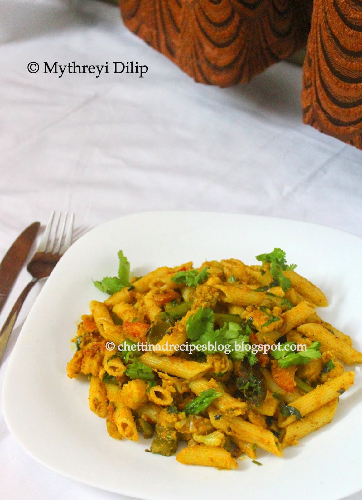 Chettinad Vegetable Pasta / Masala Pasta / Pasta Chettinad - Chettinad ...