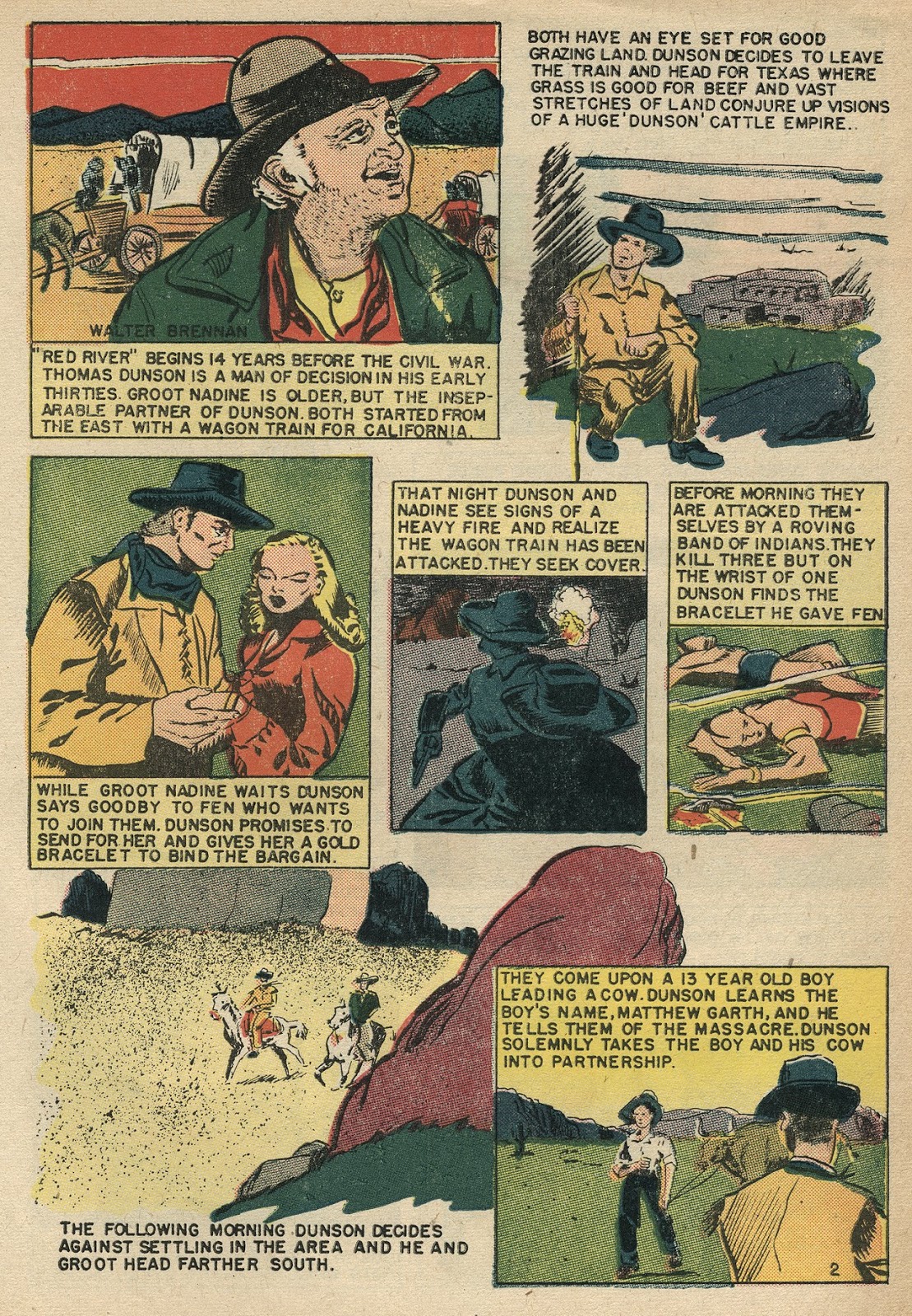 Four-Color Shadows: Red River-Lee Sherman-1948