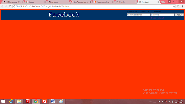 cendana: Membuat Halaman Login FACEBOOK dengan html