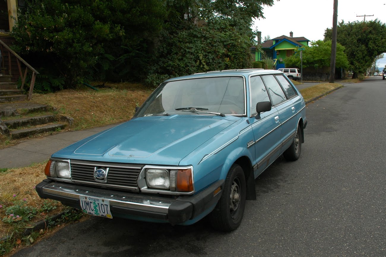 OLD PARKED CARS.: 1981 Subaru GL-5 wagon.