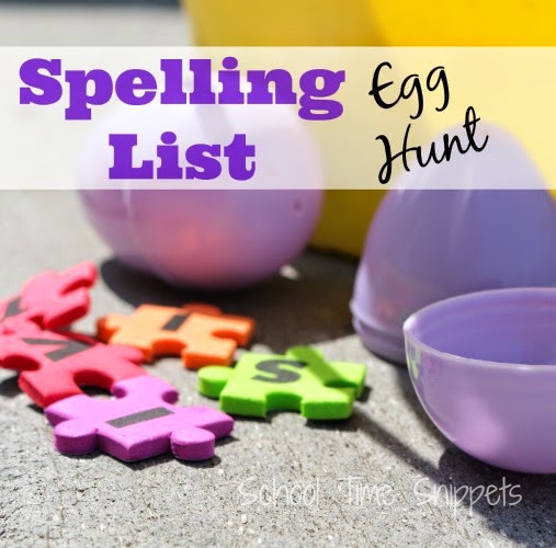 Spelling List Easter Egg Hunt | School Time Snippets