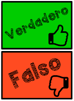 La Profe Raquel: TARJETAS VERDADERO-FALSO (Español e inglés)