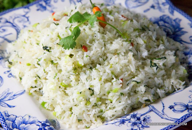 Scallion-Cilantro-Habanero Fried Rice