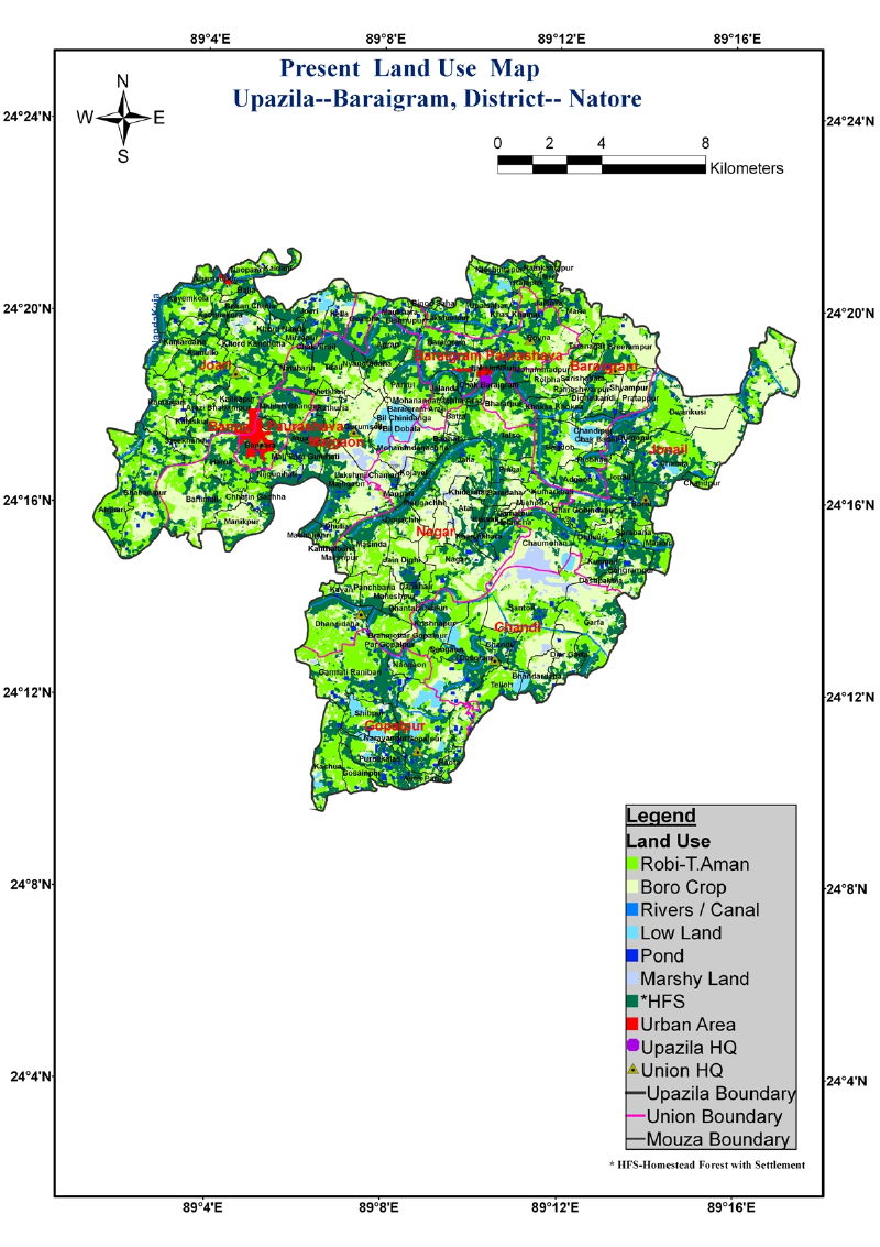 Mouza & Land Use Maps of Baraigram Upazila, Natore, Bangladesh ...