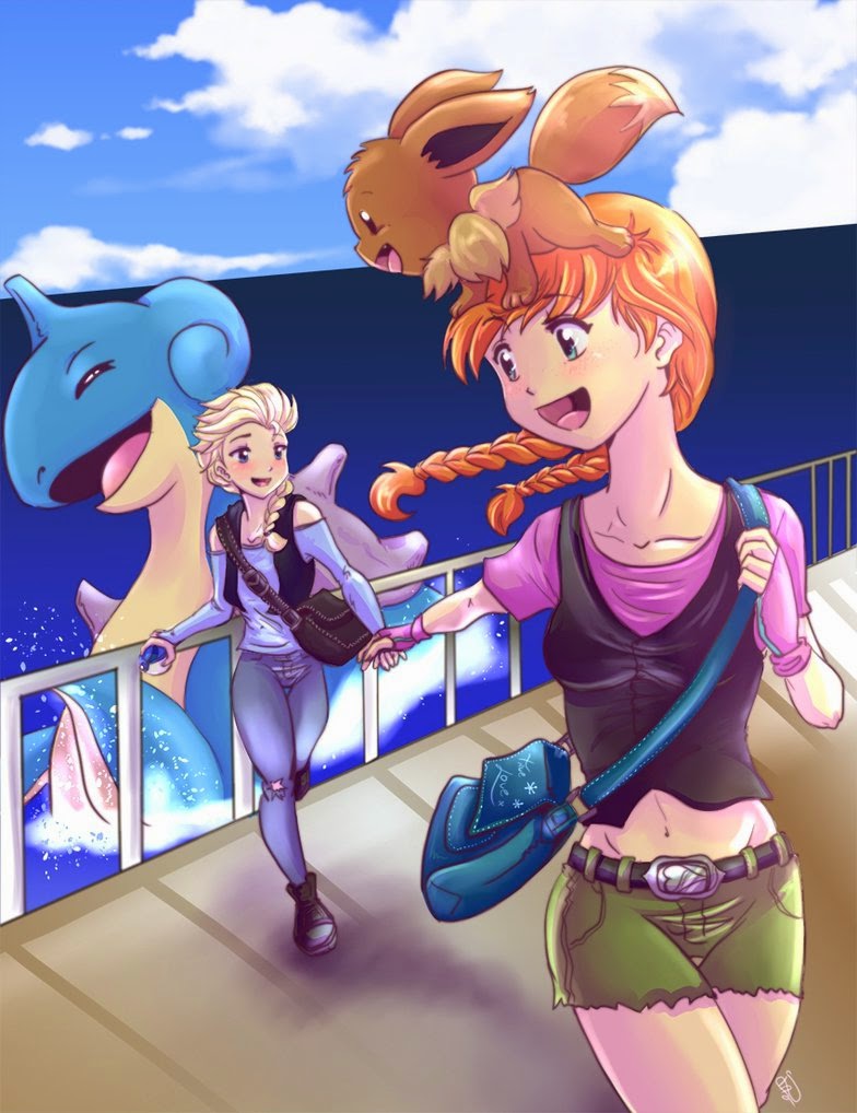 Tímida confiante : Arte: Pokemon + Frozen