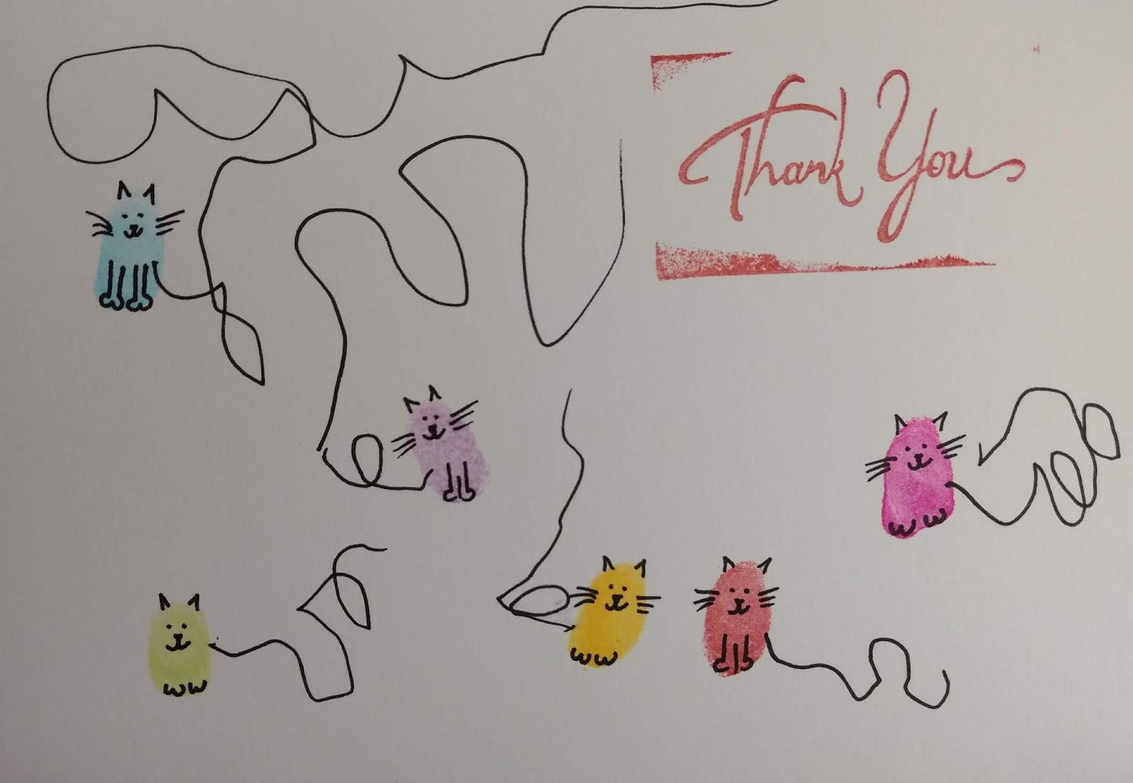 Crafting with Suzanne (& Jessica): Fingerprint Thank You Cards