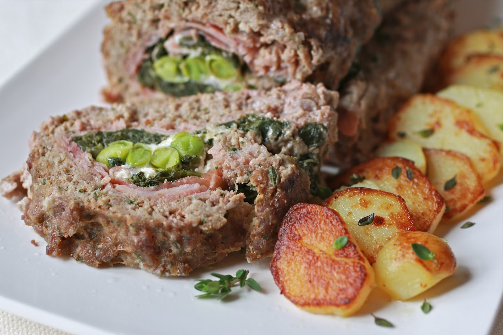 mani in pasta: Polpettone Ripieno - Meatloaf Filled with Greens