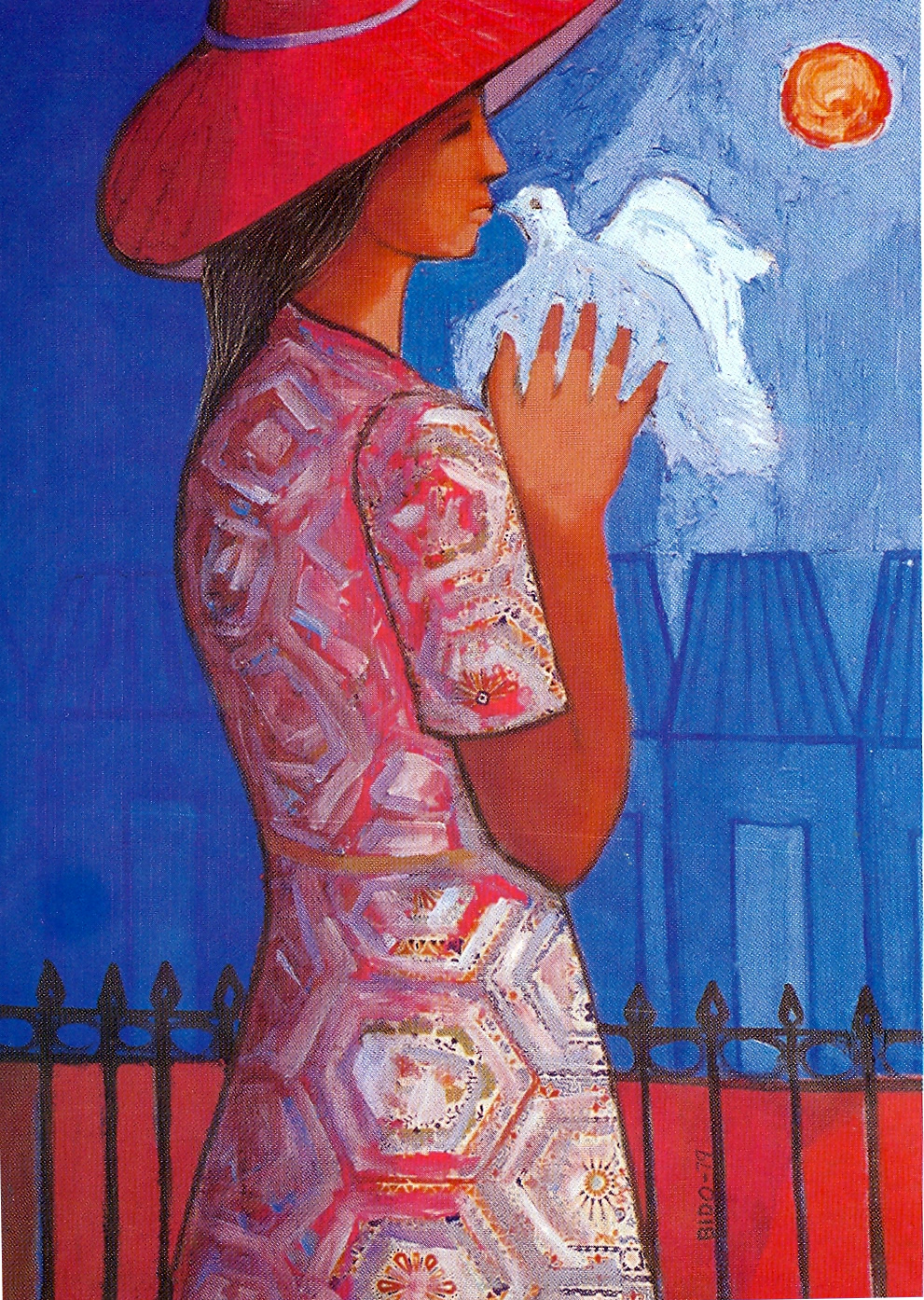 Girl with a Dove, by Candido Bido