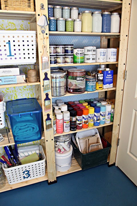 IHeart Organizing: Our Storage Spaces: Storage Room Paint Organization