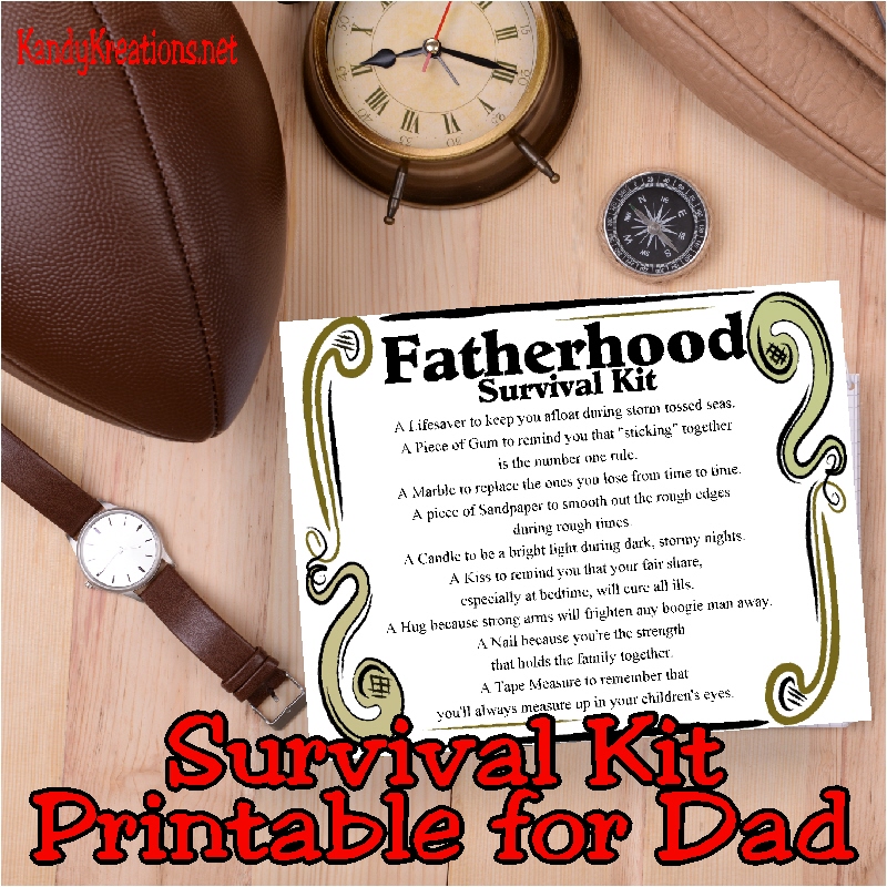 DIY Party Mom: Fatherhood Survival Kit Printable