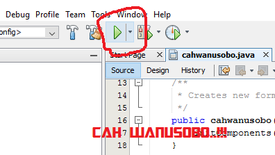 membuat perhitungan luas segitiga dengan netbeans - cah wanusobo..!!!
