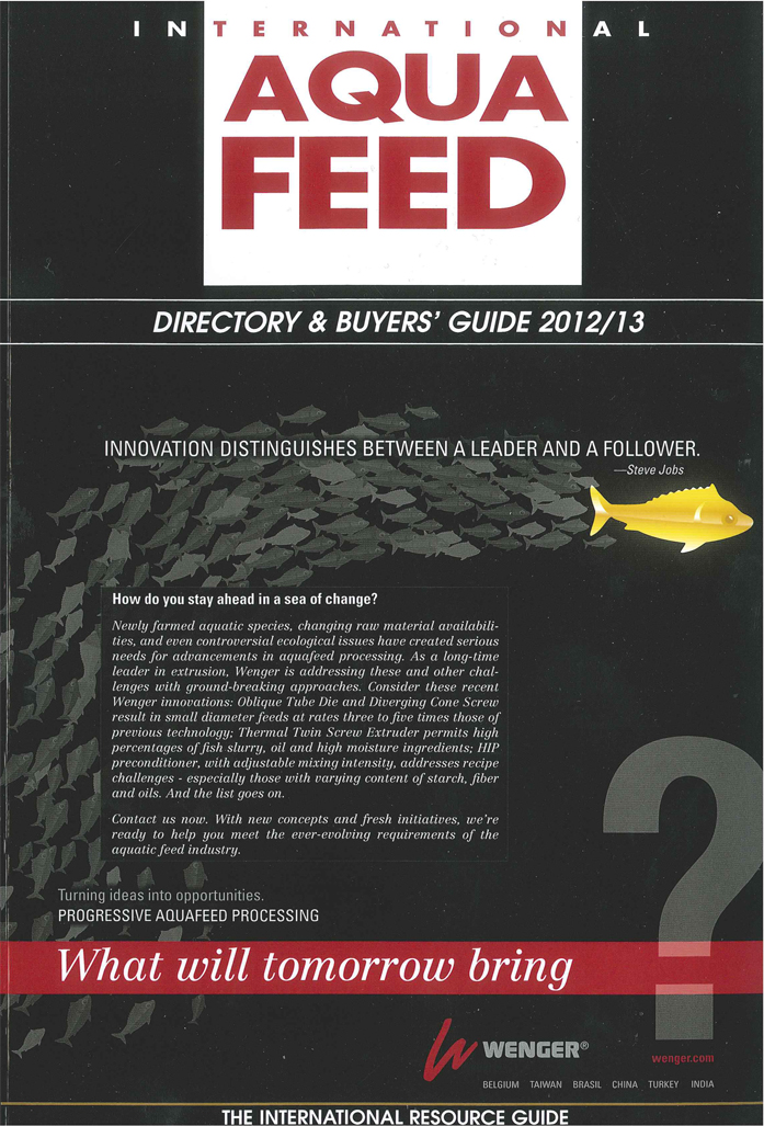 The Aquaculturists: New Aquafeed Directory printed and distributed