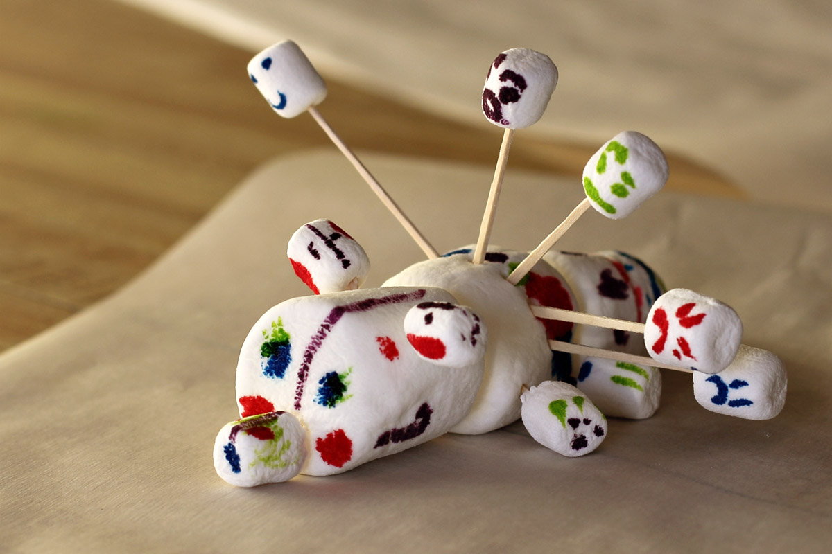 "We do it the Hard Way": Painted Marshmallow Creatures