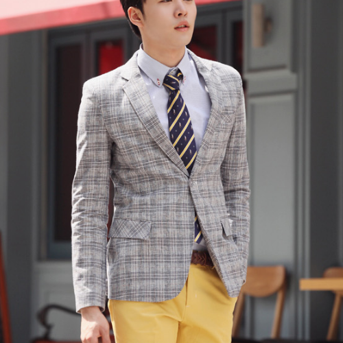 [Jogun Shop] Check Slim Fit Single Breasted Suit | KSTYLICK - Latest ...