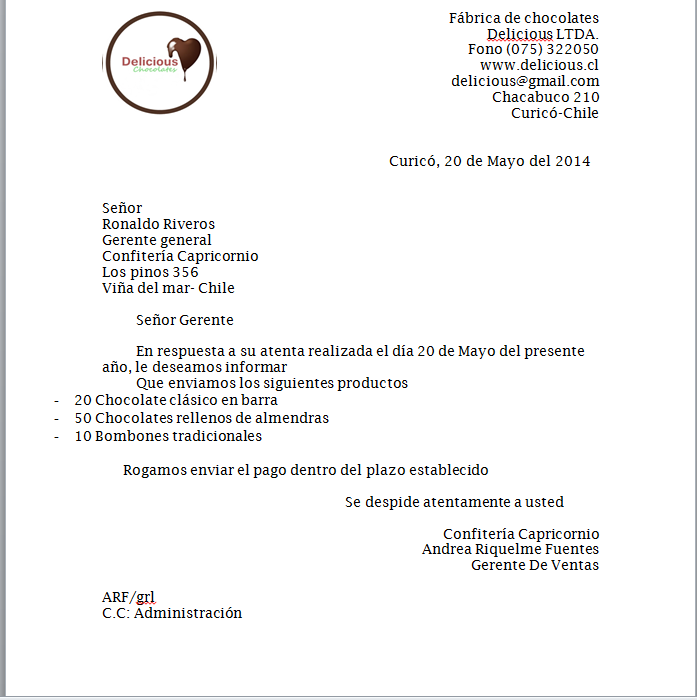 Aprendiendo a redactar : Carta de remisión