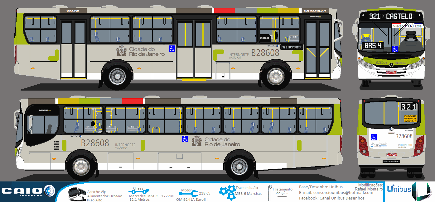 RALIVE TRANSPORTE: B28608 - Caio Apache Vip II Mercedes-Benz OF-1722M