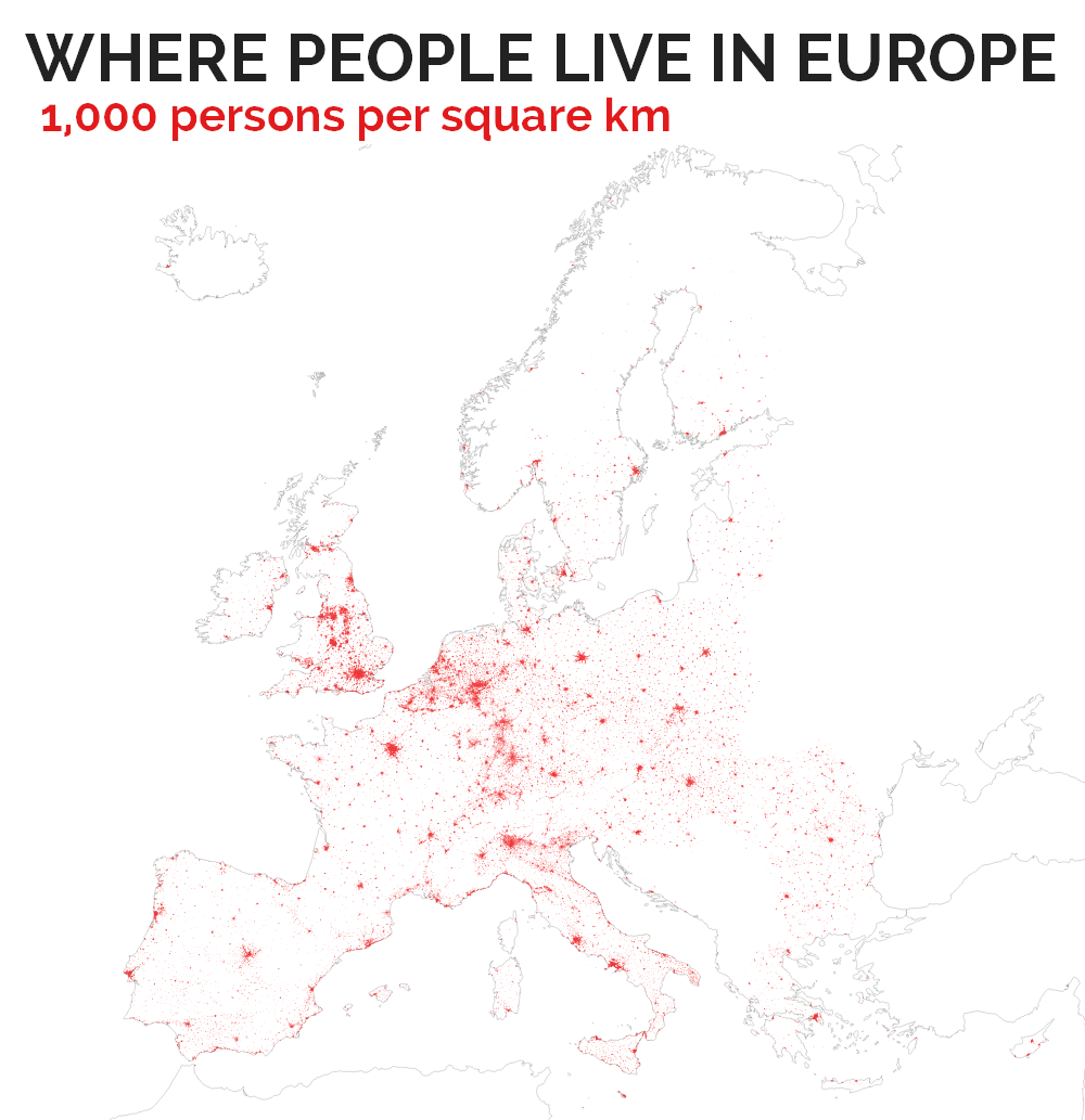 Stats, Maps n Pix: Population Density in Europe