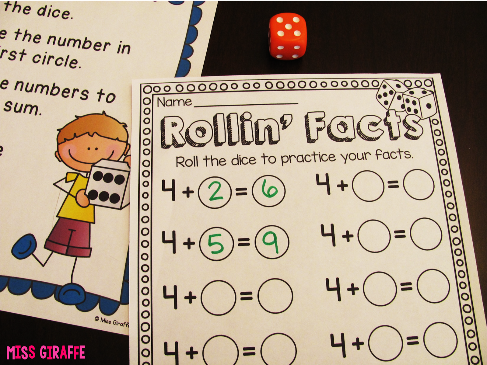 Miss Giraffe's Class: Fact Fluency in First Grade