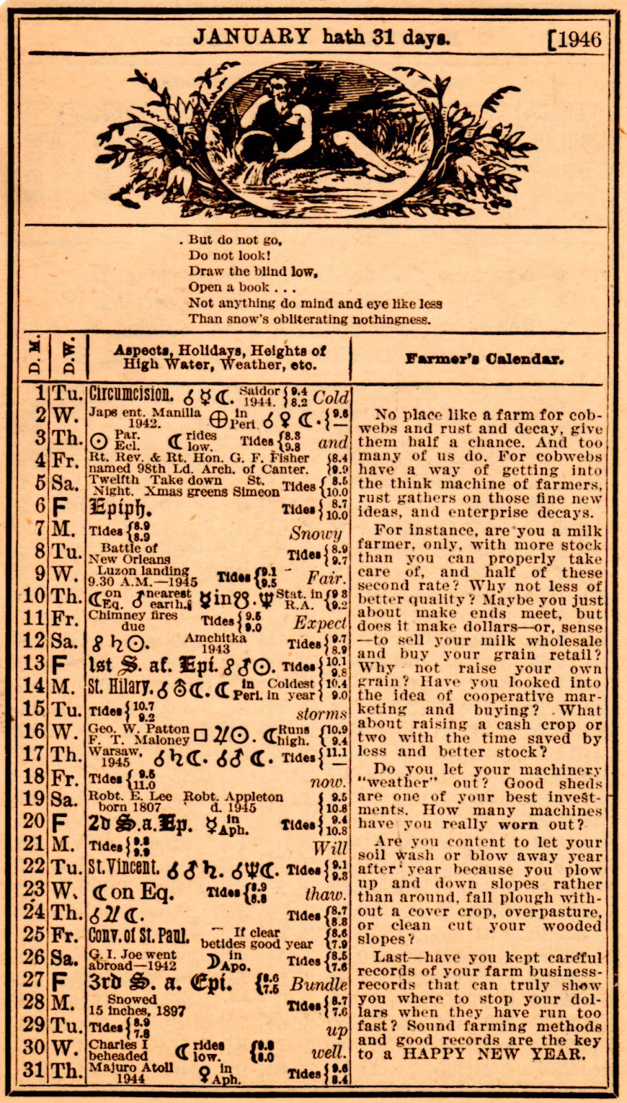 One Woman's Hands: freebie almanac pages