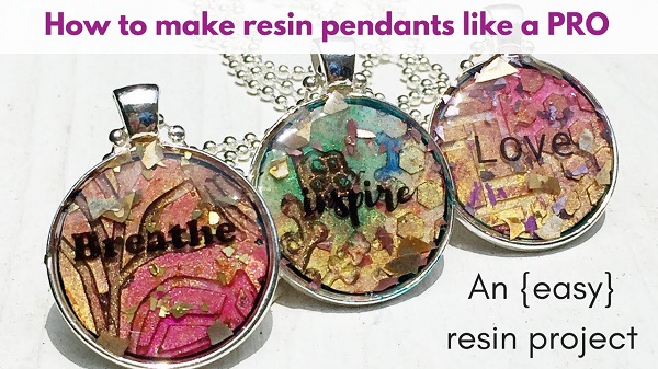 Easy Mixed Media Resin Pendant Tutorial Uses Silicone Texture Sheet ...