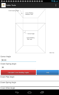 Roof Framing Geometry: Polygon Crown Molding Miter Angles and Bevel Angles
