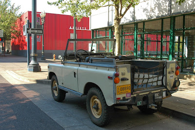 OLD PARKED CARS.: 1969 Land Rover Series IIA 88 Convertible.