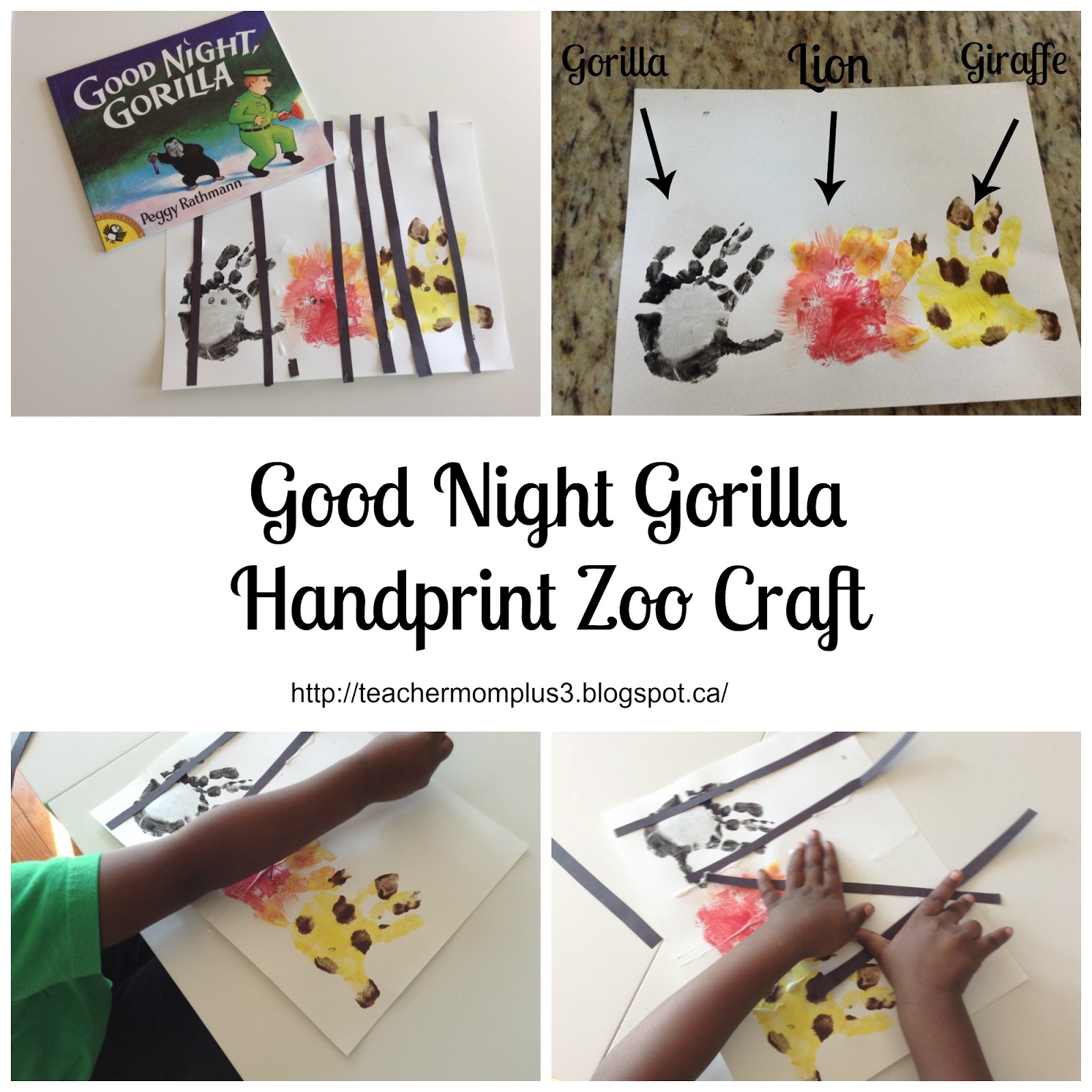 TeacherMomPlus3: Tot-School Good Night Gorilla Craft