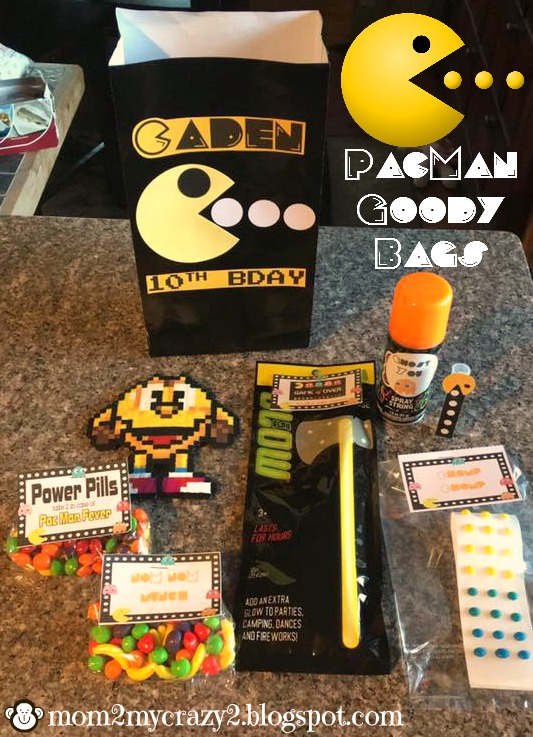 Running away? I'll help you pack.: PacMan Birthday Party .. Goody Bags ...