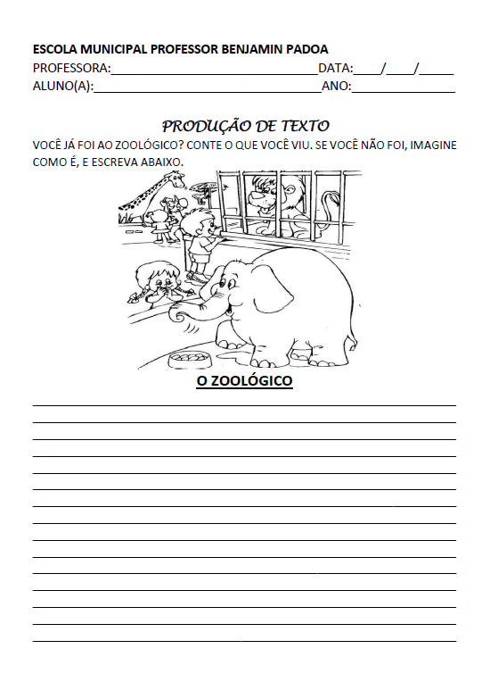 E.M. Prof. Benjamin Padoa: Produção de Texto