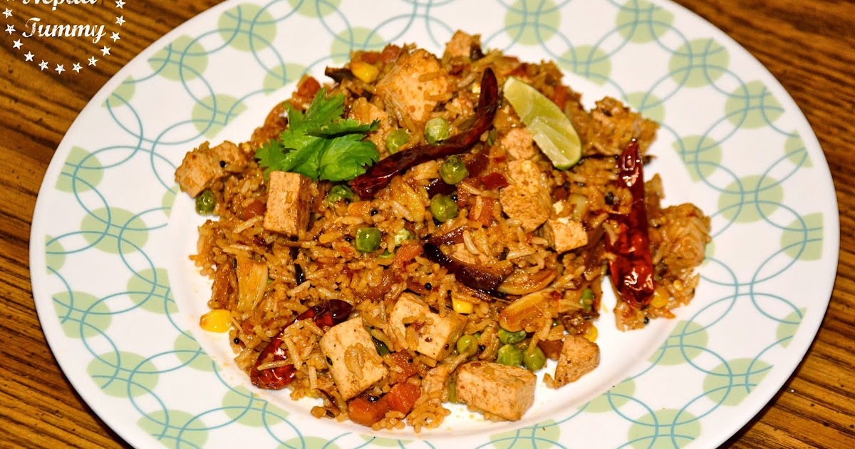 Nepali Tummy!!: Vegetarian: Nepali Style Tofu Fried Rice Recipe!!