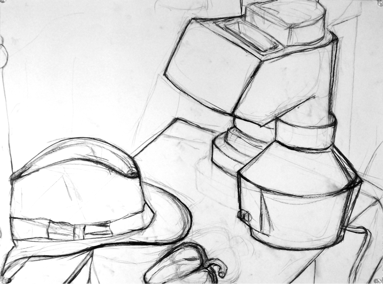 Basic Drawing 1: Free-hand Perspective - Working from Loose to Tight