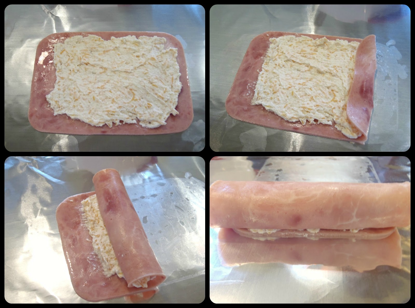 Aunt Peg's Recipe Box: Cheesy Ham Roll-up Appetizers