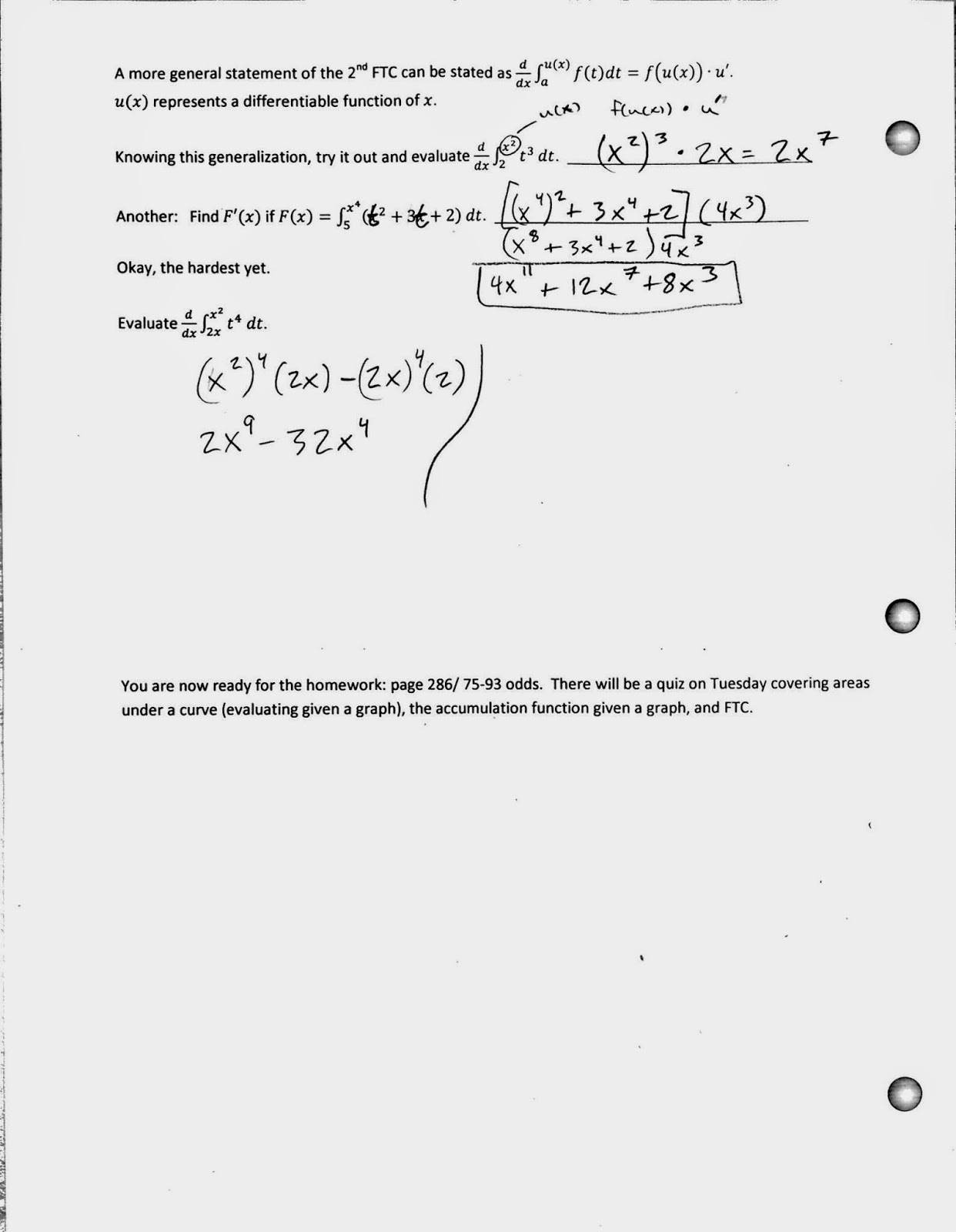 Mr. Suominen's Math Homepage: AP Calculus 2/6/15