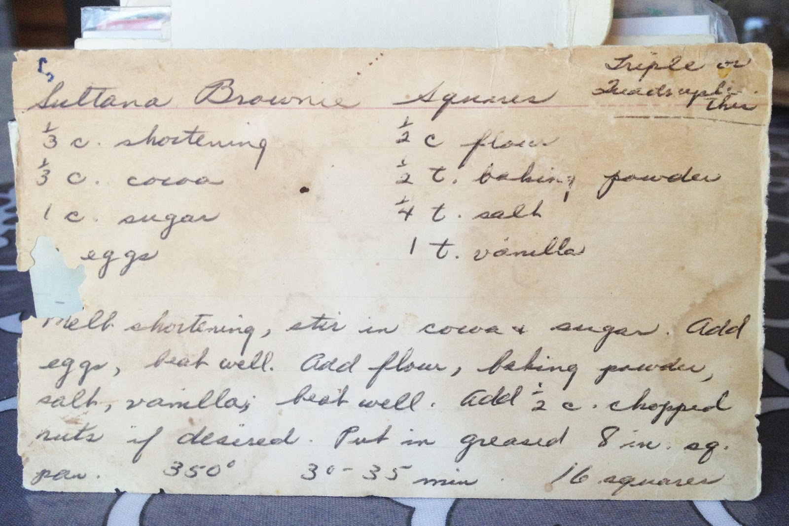 The Almost Perfectionist: Recipe History