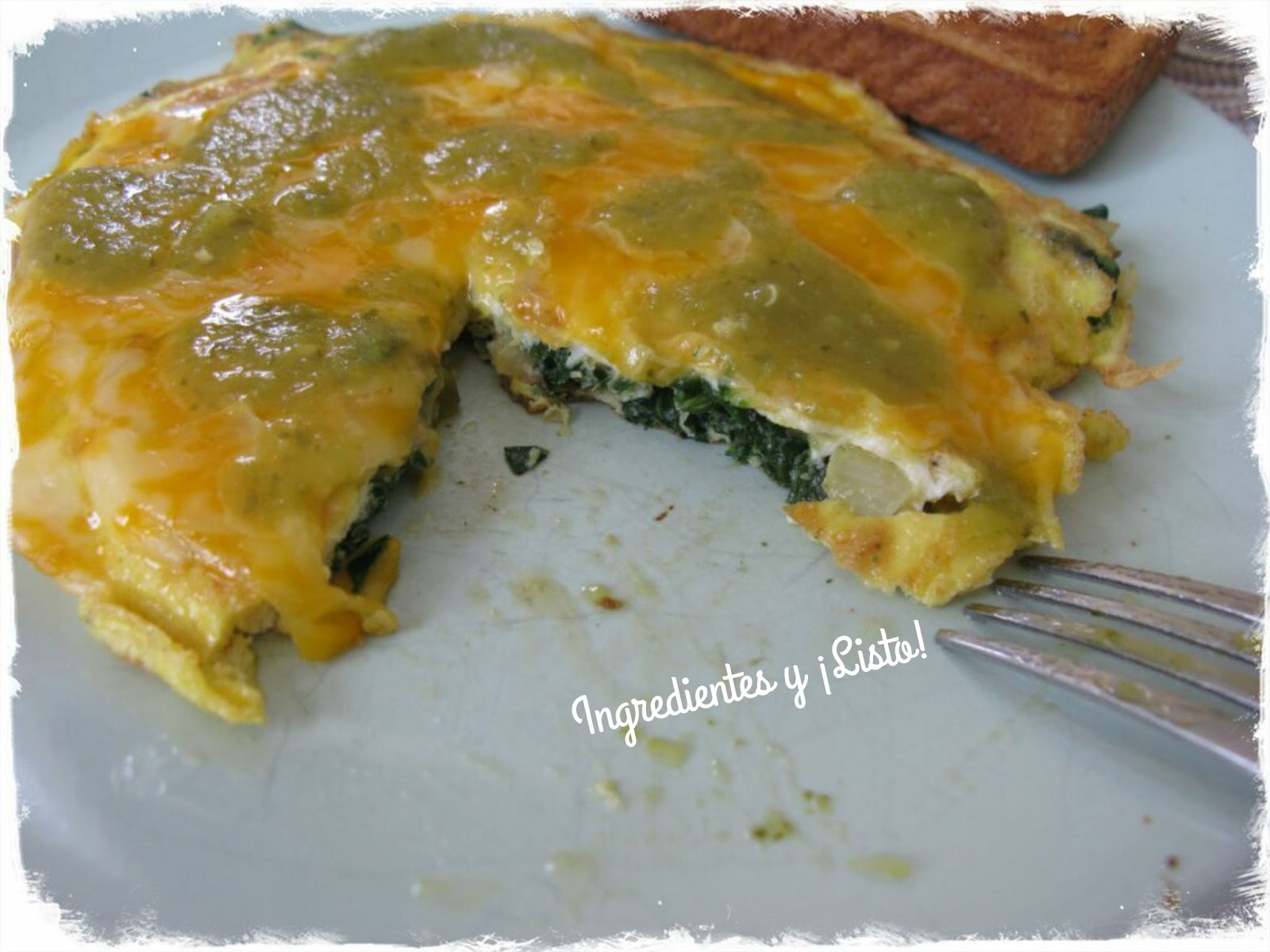 Ingredientes y ¡Listo!: Tortilla de Huevo con Espinacas y Jamon