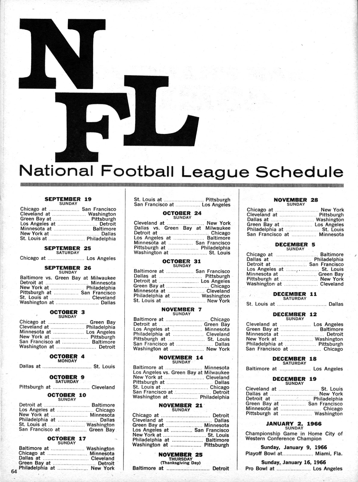 PACKERVILLE, U.S.A.: Pro Football 1965 — Part I