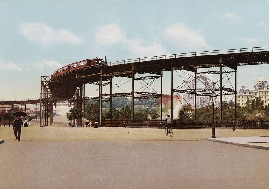 New York - History - Geschichte: Ninth Avenue Elevated Railway at 110th ...