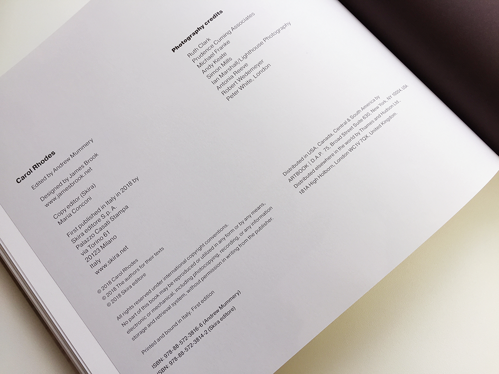 James Brook / Design: Carol Rhodes Monograph