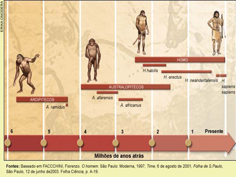 História na sala de aula:: Surgimento dos primeiros Seres Humanos