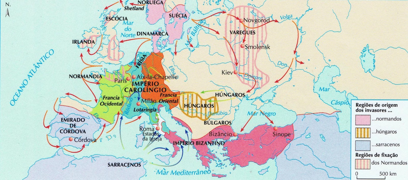 Disciplina de História: A Europa cercada: as invasões dos séculos VIII-X